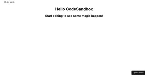 React Native Week Selector Examples CodeSandbox