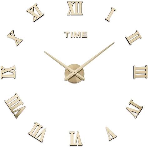 3D Horloge Murale Chiffres Romains Diy Horloge Murale Digitale Sans