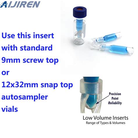 3 Types Of Hplc Vial Insert For Autosampler Vials Lab Vials Manufacturer
