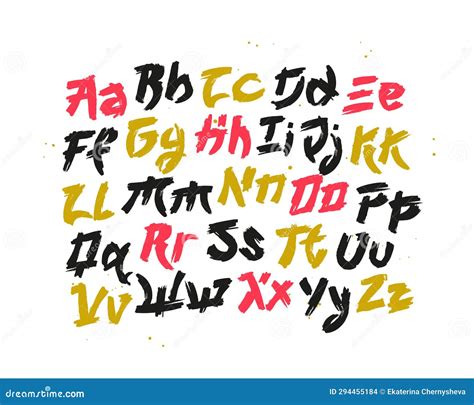 Vector Alphabet On A White Background Uppercase And Lowercase Letters Of The English Alphabet
