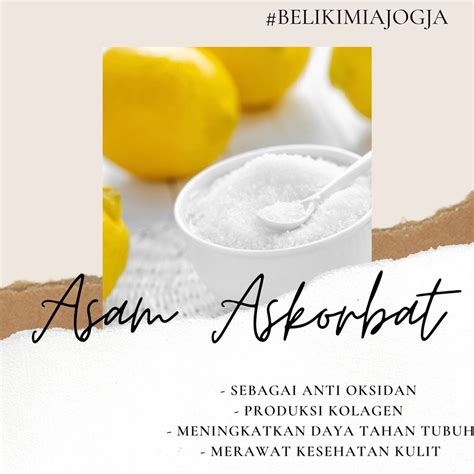Jual Ascorbic Acid Asam Askorbat Vitamin C 100gr Shopee Indonesia