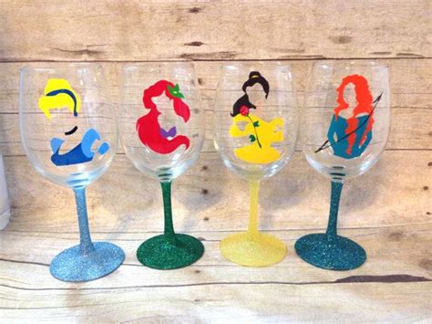 Disney Finds Handmade Disney Wine Glasses Disney Wine Glasses Diy
