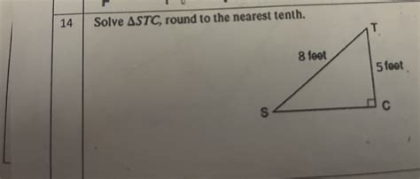 Solved Solve STC Round To The Nearest Tenth Chegg