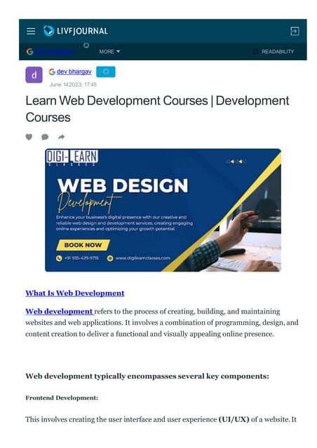 learn web development courses development courses pdf