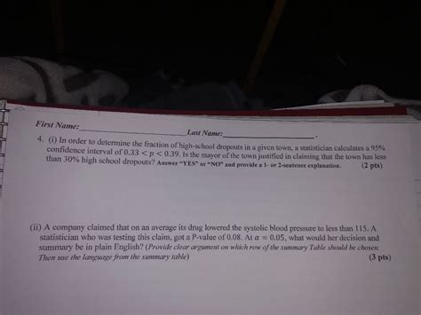 Solved First Name Last Name In Order To Determine Chegg