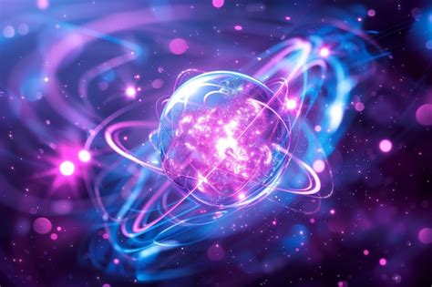 Atomic Nucleus Surround Premium Ai Generated Image