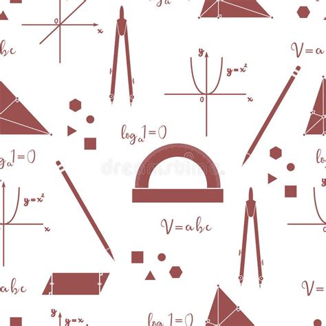 Mathematical Scientific Vector Seamless Pattern Stock Vector