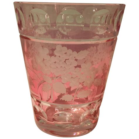 Country Style Hand Blown Glass Vase With Flower Decor Sofina Boutique