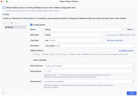 Create Open CMake Projects CLion Documentation