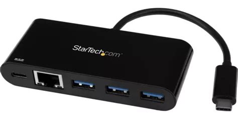 Startech Usb C Pour 3 Port Usb 3 0 Hub Avec Gigabit Ethernet And Courant
