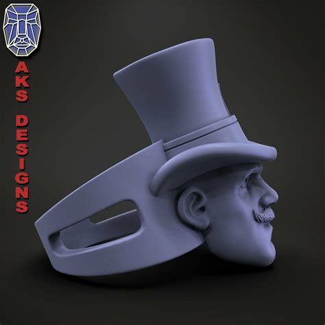 3d File Ring Organic Biker Jewelry Magician V154 Stl File 💍・3d Print