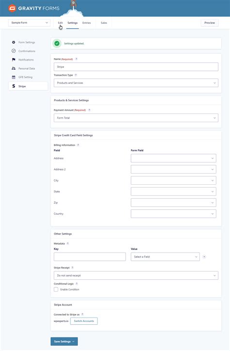 Stripe Gravity Booking