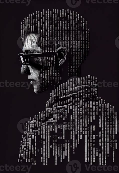 Generative Ai Illustration Of Computer Hacker Ascii Style 22923105