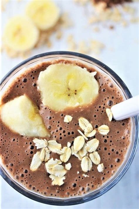 Banana Cocoa Oat Smoothies Recipe Oat Smoothie Oats Smoothie