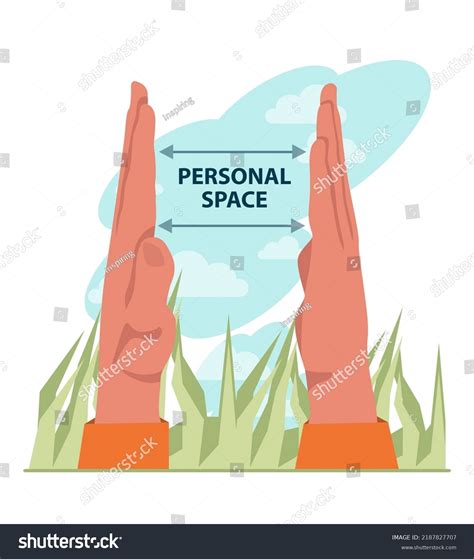 Personal Space Concept Characters Setting Protecting Stock Vector Royalty Free 2187827707