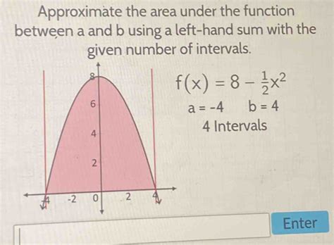 Solved Approximate The Area Under The Function Between A And B Using A