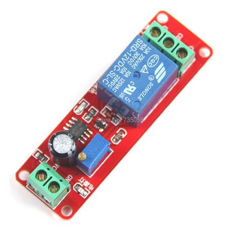 Pc Red DC V Pull Delay Timer Switch Adjustable Relay Module To Second T P In Relays