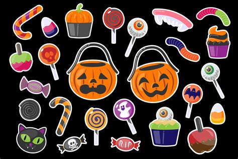 Halloween Candy Stickers Creative Market