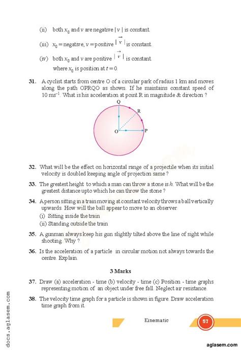 Class 11 Physics Notes For Kinematics Pdf Study Material Aglasem