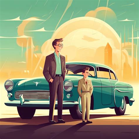 Padre E Hijo Vector Premium