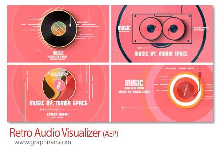 پروژه افترافکت ویژوالایزرهای موزیک قدیمی Retro Audio Visualizer