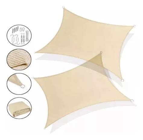 Tela Toldo Sombreamento Shade Areia Retangular 4x3 Metros