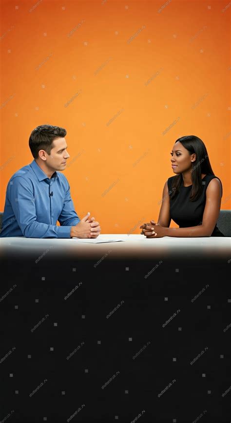 Male Interviewer Wearing Blue Shirt Interviewing Ai Generated Image