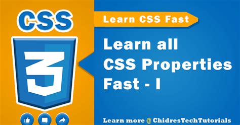 Chidrestechtutorials Learn All Css Properties Fast Part1