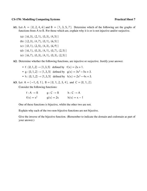 cs 170 practical sheet 7 cs 170 modelling computing systems