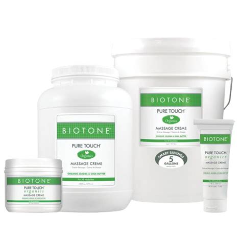 Biotone Pure Touch Organics Massage Cremes Creams