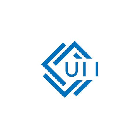 Uii Tecnología Letra Logo Diseño En Blanco Antecedentes Uii Creativo
