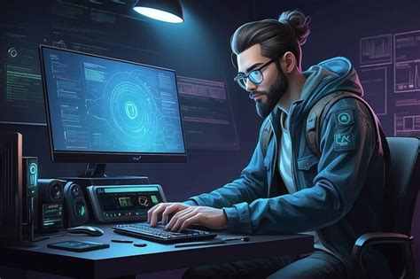 Premium Ai Image Programmer Concept Illustration