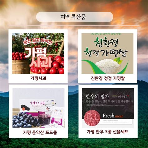 [경기 가평] 고향사랑기부제 답례품 소개 고향기부가이드