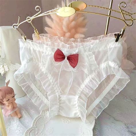 Damen Lolita M Dchen Ruffles Unterw Sche Unterhose H Schen Durchsichtig Netz S Ebay Australia