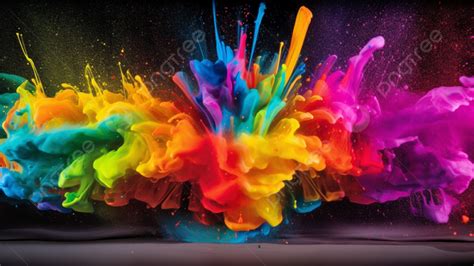 Colorful Paint Splatter Art Background Color Pigment Art Background