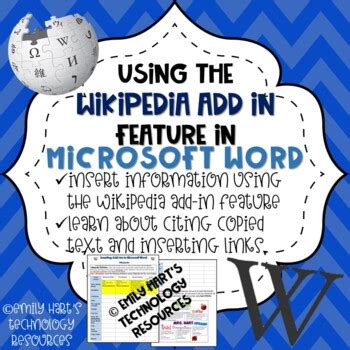 MICROSOFT WORD Wikipedia Add In Feature In Microsoft Word TPT