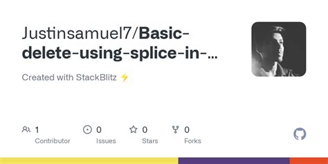 GitHub Justinsamuel7 Basic Delete Using Splice In DOM Created With
