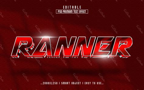 Ranner Text Style Effect Free Photoshop Psd File