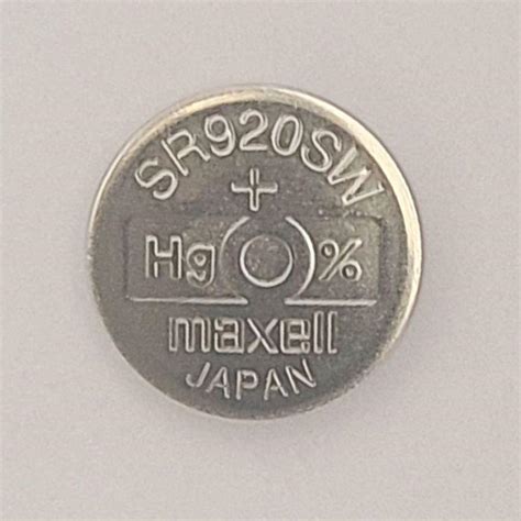 Maxell Sr920sw（371）×1個 マクセルoem 腕時計用酸化銀ボタン電池 無水銀 安心の日本製・日本語パッケージ 郵便書簡→送料