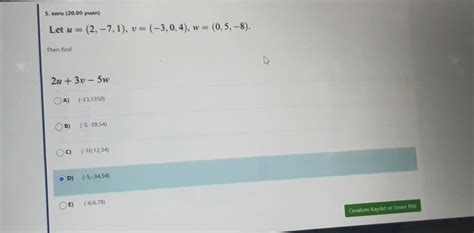 Solved Soru 20 00 Puan Let Chegg Com