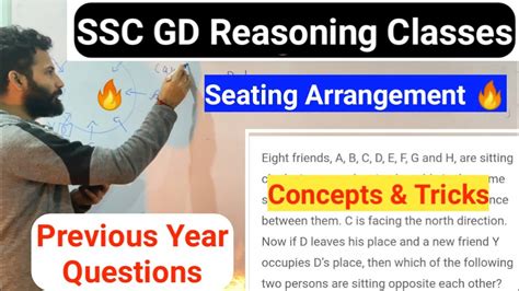 Seating Arrangement In One Video SSC GD Reasoning Classes Concepts