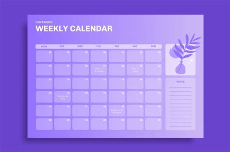 Дизайн шаблона календаря Бесплатно векторы