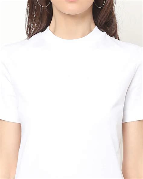 Plain White Unisex Cotton T Shirt Dress Machine Wash Casual Wear At