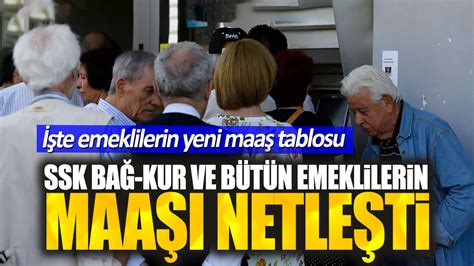SSK Bağ Kur ve bütün emeklilerin maaşı netleşti İşte emeklilerin yeni