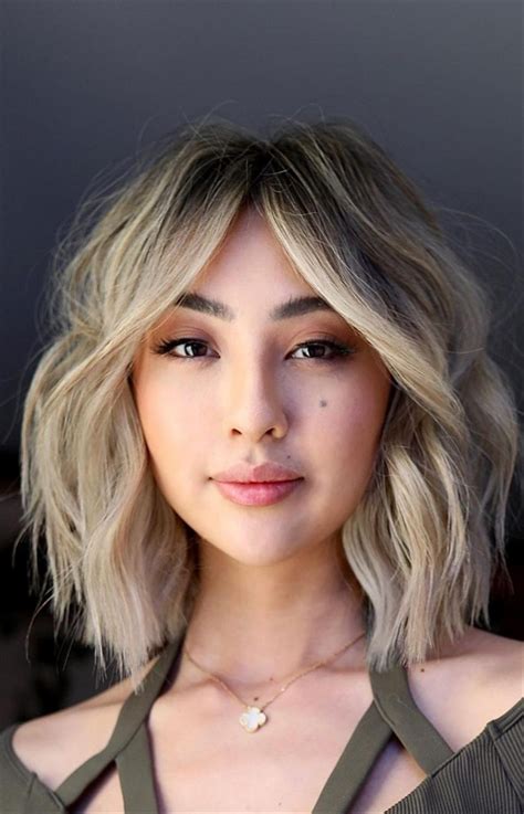 Cool Shoulder Length Haircuts With Bangs To Try Now Mycozylive