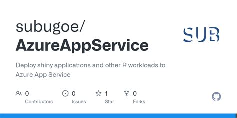 Github Subugoeazureappservice Deploy Shiny Applications And Other R