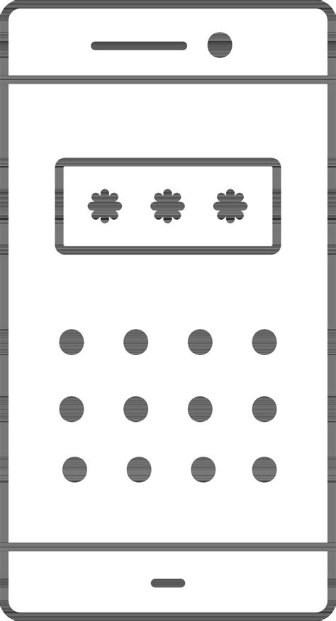 Linear Style Passcode In Smartphone Icon 24447634 Vector Art At Vecteezy