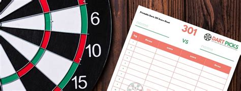 Printable Darts Scoresheets DartPicks
