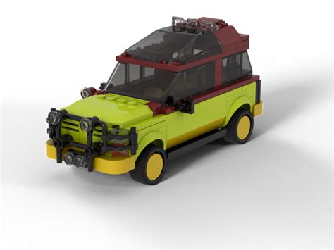 Lego Moc Jurassic Park Ford Explorer By Mokesz Rebrickable Build