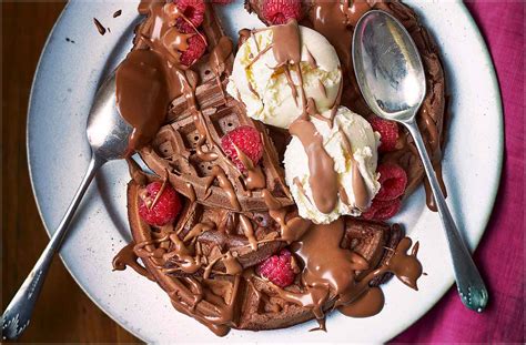 Waffles Chocolate Ice Cream